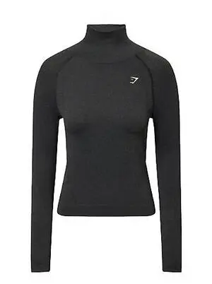 GYMSHARK Vital Warm Long-sleeve Training Top - Gs Base Green/ Marl