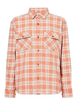 AUSTIN POST Plaid-checked Western Flannel Shirt - Red