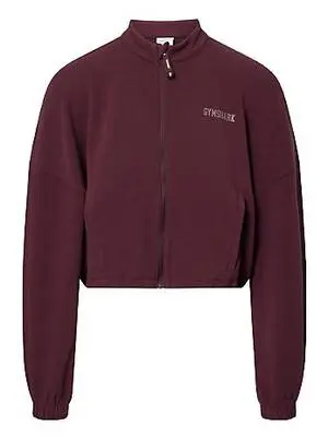 GYMSHARK Waffle Zip-up Jacket - Gs Cherry Purple