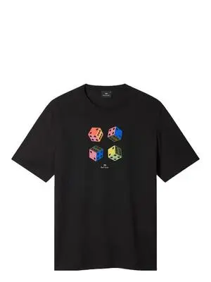 Paul Smith Casual-fit 'dice' T-shirt - Black