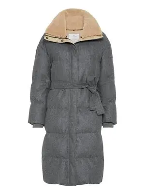 Brunello Cucinelli Virgin Wool Down Puffer Coat - Grey