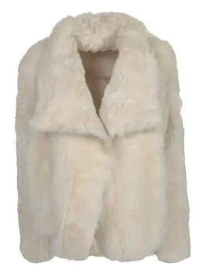YVES SALOMON Sheepskin Coat - White