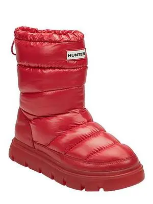 Pink Hunter Maribel Lug Sole Insulated Boots - Red