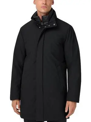 Boggi Milano Padded Car Coat With Removable Bib - Dark Navy