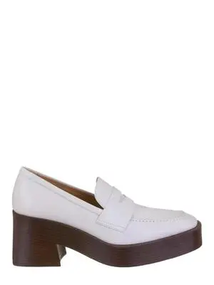 TOD'S 75mm Leather Loafers - White