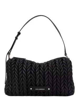 Karl Lagerfeld K/weave Shoulder Bag - Black