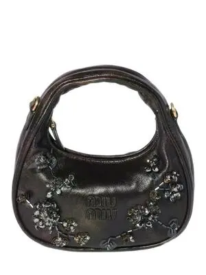 Miu Miu Mini Leather Wander Tote - Brown