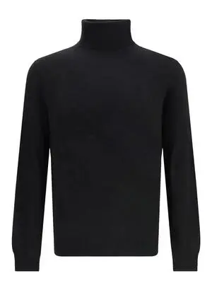 ARAGONA Roll-neck Sweater - Black