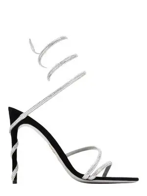 Rene Caovilla 105mm Margot Spiral-embellished Sandals - Black
