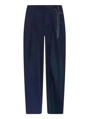 Alexander Wang Pleated Chain-detail Trousers - Blue