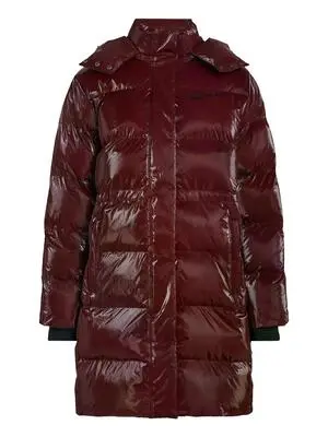 Karl Lagerfeld Pearlescent Puffer Coat - Red