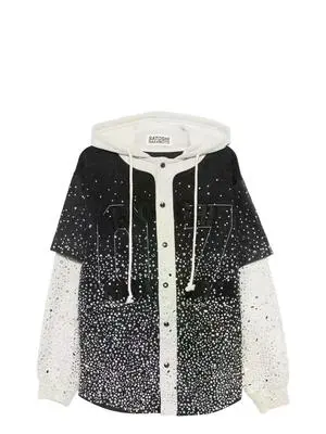 SATOSHI NAKAMOTO Embellished Long-sleeve Hoodie - Black