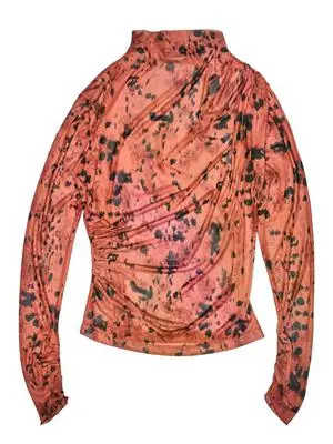 Bimba Y Lola Gathered Printed Top - Brown