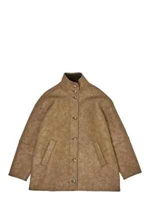 Bimba Y Lola Buttoned Coat - Brown