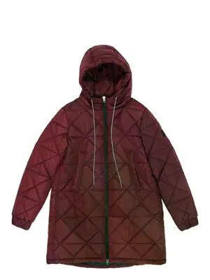 Bimba Y Lola Quilted Hooded Puffer Coat - Red