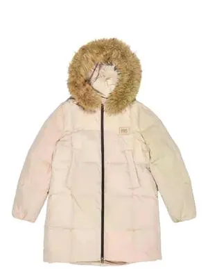 Bimba Y Lola Fur Hooded Puffer Jacket - Neutrals