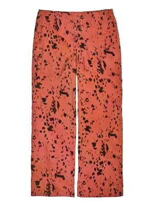 Bimba Y Lola Lynx-print Straight-leg Trousers - Brown