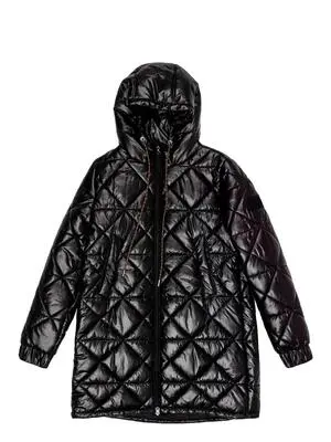 Bimba Y Lola Hooded Quilted Coat - Black