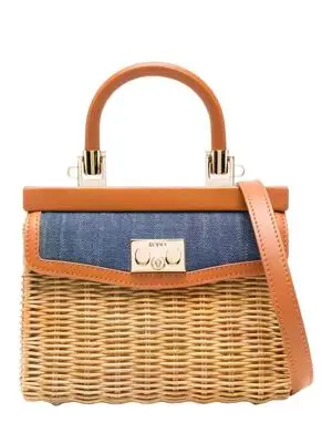 Rodo Woven Top-handle Tote - Neutrals