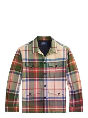 Ralph Lauren Plaid-pattern Buttoned Overshirt Neutrals