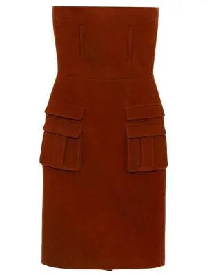SHUSHU/TONG Bow Strapless Dress - Orange