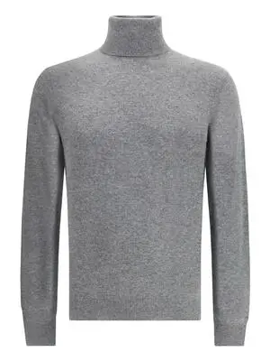 ARAGONA Roll-neck Long-sleeved Sweater - Grey