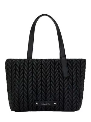 Karl Lagerfeld K/weave Medium Tote Bag - Black