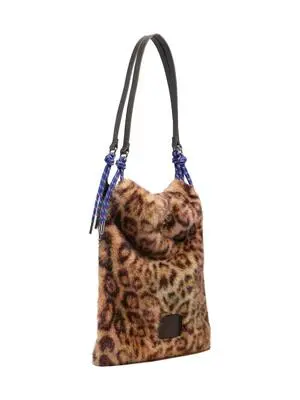Bimba Y Lola Leopard-print Shoulder Bag - Brown