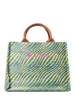 Marni Small Raffia Effect Bag - Green