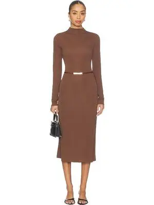L'academie By Marianna Lune Midi Dress - Chocolate Brown