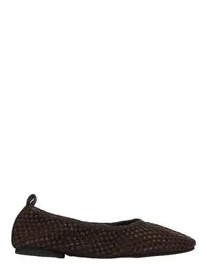 ST. AGNI Lattice Weave Ballet Flat - Coffee