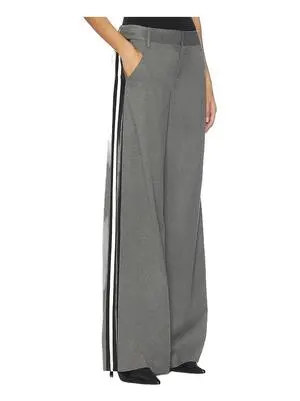 Alice + Olivia Stu Ultra Baggy Pant - Storm Grey & Black