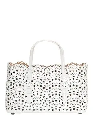 Alaïa East West Mina 25 Tote Bag - White