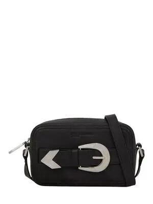 Karl Lagerfeld Buckle-detail Crossbody Bag - Black