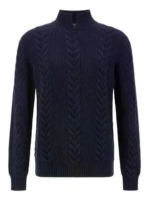 Boggi Milano Cable-knit Pullover - Blue