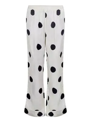 Love Stories Polka-dot Pyjama Pants - White