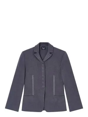 Giorgio Armani Cashmere Single-breasted Short Jacket - Grey