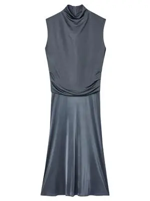 Giorgio Armani Viscose Double-jersey Midi Dress - Grey