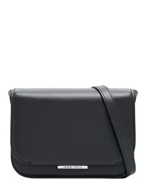 Giorgio Armani Leather Shoulder Bag - Black