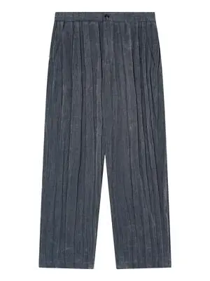 Giorgio Armani Flat-front Pleated Trousers - Grey
