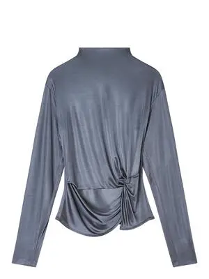 Giorgio Armani Viscose Jersey Long-sleeved Jumper - Grey