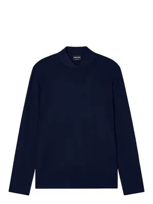Giorgio Armani Wool And Cashmere Jumper - Navy Blue