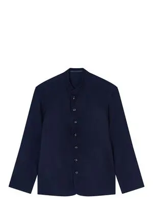 Giorgio Armani Fluid Wool Blouson - Navy Blue