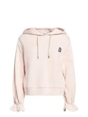 I BLUES Hooded Sweatshirt With Brooch - Pink