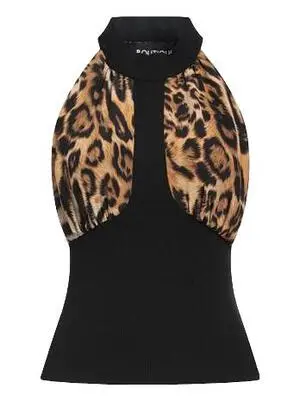 Moschino Leopard Print Top - Black