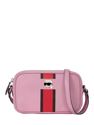 Karl Lagerfeld Ikon Stripe Camera Bag - Pink