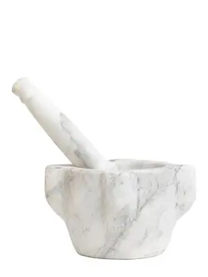 IL BUCO VITA Pietrasanta Carrara Mortar & Pestle Set - White Marble