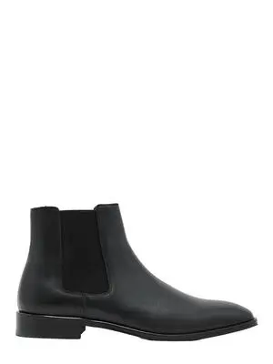 REISS Elba Leather Chelsea Boots - Black