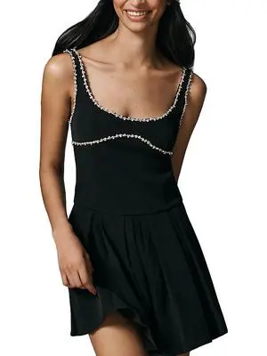 EN SAISON Roza Crystal Mini Dress - Black