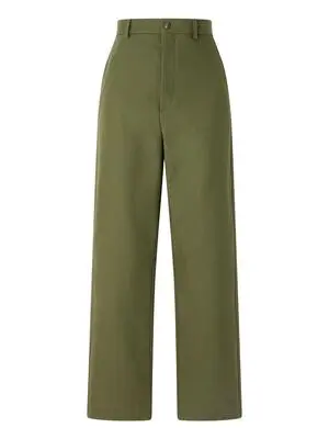 Wardrobe.NYC Cotton-drill Straight-leg Pants - Green